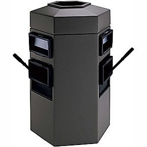 Commercial Zone 35 Gallon Double Sided Waste Windshield Center, Gray