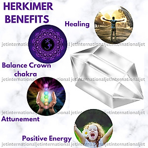 Jet Beautiful Crystal Quartz Herkimer Gemstone Sphatik Diamond Healing Crystal Natural Authentic Good Luck Genuine Divine Holy Pious Metaphysical Brazil Esoteric