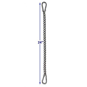 Hanging Chair Chain with Two Carabiners, Stainless Steel Hanging Kits for Hammocks Punching Bags Heavy Duty 400LB Capacity Indoor Outdoor