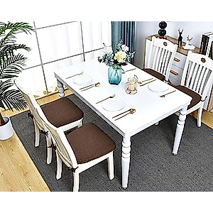 COSNUOSA Kitchen Chair Cushions Dining Chair Cushions with Ties Non Slip Kitchen Dining Chair Pads Seat Cushion Set 17 x 16 Inches Brown 4 Pcs