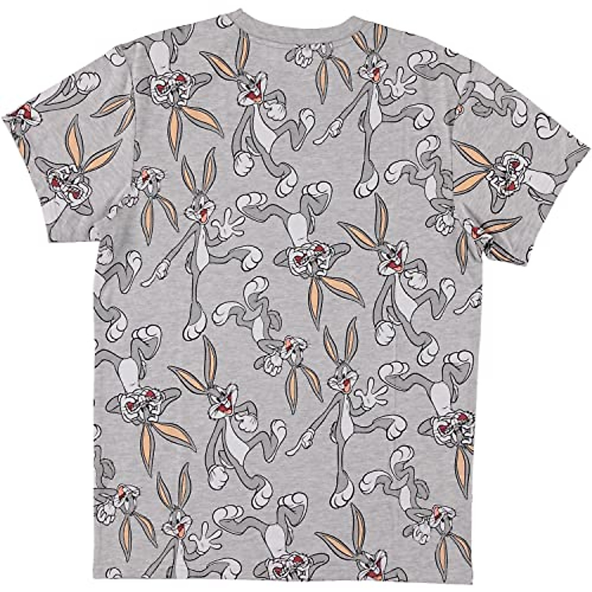 Looney Tunes Mens Classic Shirt Marvin Tee - Space Jam 90’s Allover Print T-Shirt (Heather, X-Large)