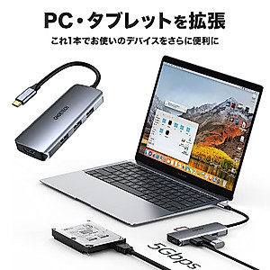 Medik MCH-A051-GY 7 in 1 Multi-Port Hub USB Type-C HDMI 4K USB 3.0 PD Support SD Card Reader Max 100W Converter Adapter MacBook Surface MCH-A051-GY Dark Gray
