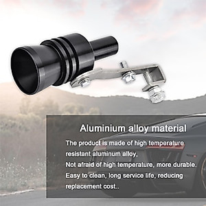 gunhunt 2 PCS Turbo Sound Whistle Simulator, 4.05" x 2.32" Car Roar Maker Tail Pipe Whistle, Universal Aluminum Turbo Sound Whistle Exhaust Muffler Sound Booster, Car Styling Accessories (Black)