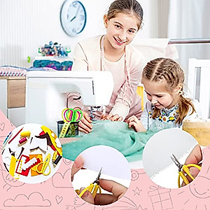 18 Pcs Mini Scissors Thread Tiny Scissors Colorful Travel Scissors Sewing Small Scissors 2.56 x 1.65 Inch Embroidery Craft Scissors with Cover, 3 Colors