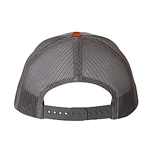 WUE Simple Pine Trees Trucker Hats for Men Adjustable Snapback Mesh Cap Great for Outdoors (Heather/Orange/Charcoal)