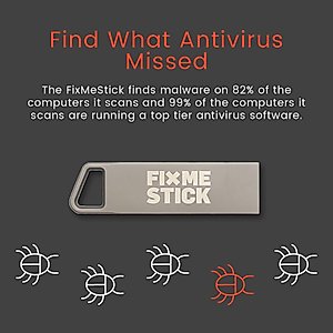 FixMeStick Computer Virus Removal Stick for Apple Macs - Unlimited Use on Up to 5 Apple Laptops or Desktops for 2 Years - Works with Your Antivirus