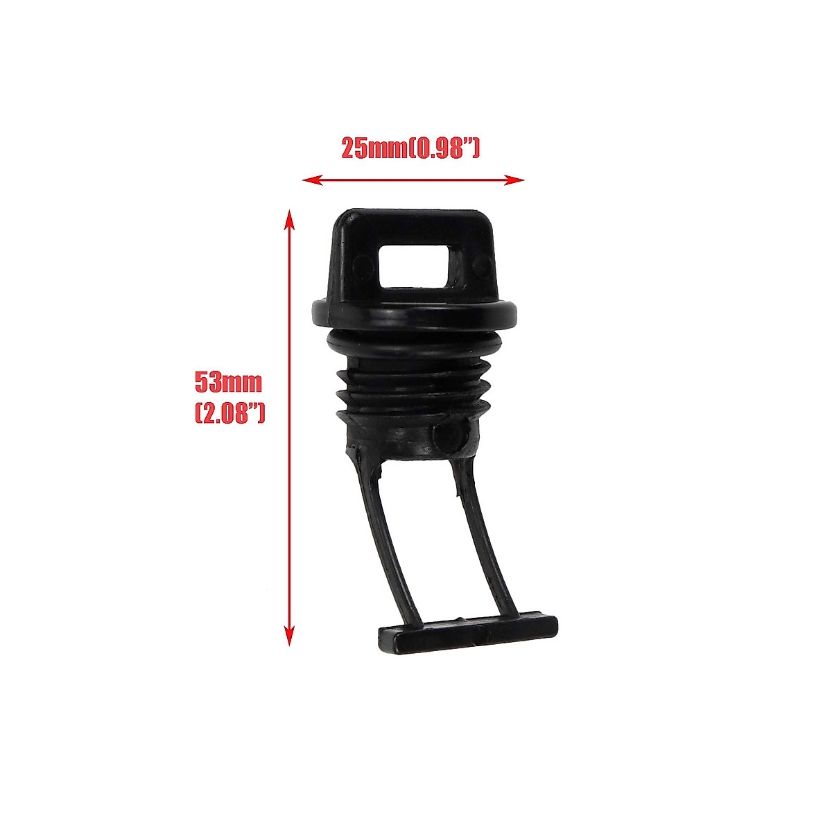 Quluxe 4 Pcs Black Plastic Hull Drain Plug Kit, Kayak Canoe Boat Drain Holes Plugs Replacement Accessories