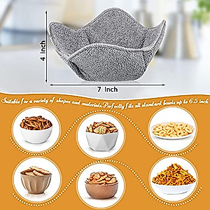 8 Pieces Bowl Holders Microwave Safe Bowl Pot Holder for Hot Soup, Food, Meals (Grey)
