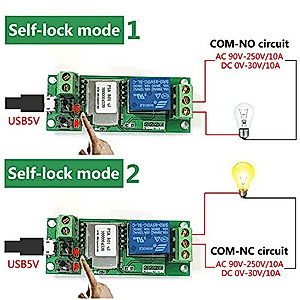Onyehn SONOFF USB 5V DIY 1 Channel Jog Inching Self-Locking WiFi Wireless Smart Home Switch APP Remote Control Module for iOS/Android