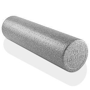 Philosophy Gym 24" High-Density Foam Roller for Exercise, Massage, Muscle Recovery - Round, Gray