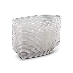 MT Products 12 oz. Clear Plastic Disposable Banana Split Boats/Perfect Size/Great Party Dish (30 Pieces) - Made in The USA