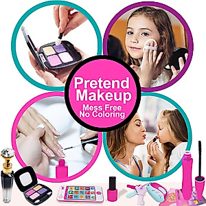 Play Purse for Little Girls Toys - Pretend Makeup for Toddlers with Girls Purse Pretend Play Girls Toys for 3 4 5 6 Year Old Toddler Birthday Gifts for Girls