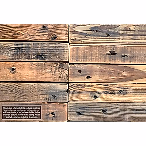 Urban Legacy Deep Floating Shelves | Reclaimed Barn Joist Deep Floating Shelves with Low Profile Brackets | High Weight Capacity (48" x 11" x 2.5", Natural)