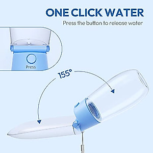 Velmata Portable Dog Water Bottle for Walking 20 oz Dog Water Bowl Dispenser Leak-Proof Pet Water Bottle Dog Travel Water Bottle Large Capacity Dog Accessories for Puppy Small Medium Large Dogs (Blue)