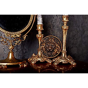 Lion Head Leo Carved Wood furniture appliques Furniture Onlay Wood rosette wood carvings Wall Hanging art