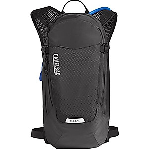 CamelBak Women's M.U.L.E. 12 Mountain Biking Hydration Pack - Easy Refilling Hydration Backpack - Magnetic Tube Trap 100oz, Charcoal/Black