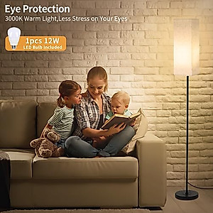 Duheypo Floor Lamps for Living Room, Floor Lamp with Remote Control, Modern Standing Lamp for Bedroom Stepless Dimmable 12W Floor Lamp, 3000k-6500k Elegant Tall Lamps for Living Room Bedroom