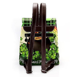 VBFOFBV Travel Backpack, Laptop Backpack for Women Men, Fashion Backpack, St. Patrick'S Day Green Plaid