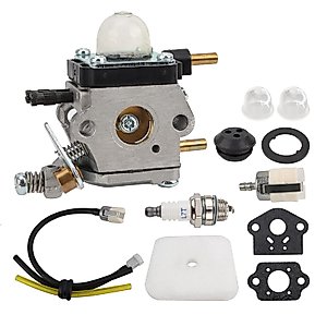 Carbbia C1U-K54A Carburetor with Air Filter Repower Kit for 2-Cycle for Mantis Tiller/Cultivator 7222 7222E 7222M 7225 7230 7234 7240 7920 7924