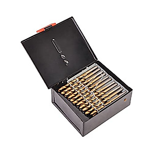 60pc Drill Bit Set M2 HSS High Speed Steel Bits Numbered #1-60 Metal Case