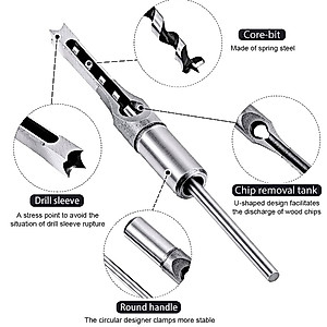 Drill Bit HSS High-Speed Twist Drill Bits Sets Tools Woodworking Tools Mortising Chisel Wood Square Drill Bit Drilling Holes Drill Bit Set (Hole Diameter : 16mm)