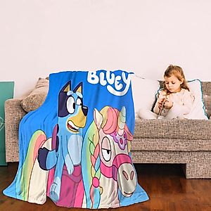 Unicorn Cozy Kids Flannel Blanket - Ultra Soft, Warm & Durable 50x40in Throw Blanket with Fun Cartoon Design for Toddlers - Perfect for Bed, Couch, or Living Room - Ideal for Naptime Room Decor