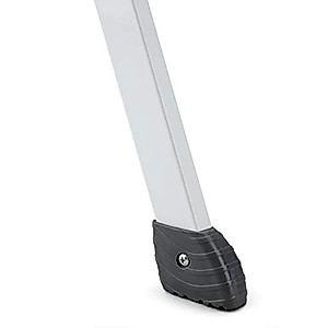 Rubbermaid 3-Step Steel Ladder, Folding Step Stool with Hand Grip and Non-Slip Feet, White, Tested to ANSI US Safety Standards, No Assembly Required (Amazon Exclusive)