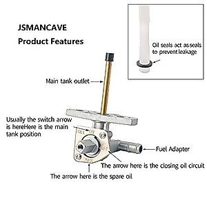 Fuel Vavle Petcock Shut off Tank Switch Fits For Honda TRX 250EX 350 400 420 Rancher TRX400 450 500 Foreman Recon 250 Rubicon 500 650 OEM# 16950-HM8-003 Fuel Tank Petcock Valve Assembly