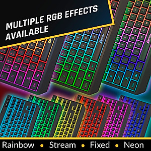 KLIM Duo - New 2023 Wireless Gaming Keyboard and Mouse Combo - Compact Durable Ergonomic - Silent Backlit TKL Keyboard - RGB Gaming Mouse Wireless - Long-Lasting Built-in Battery