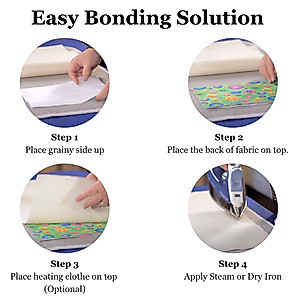 Fusible Interfacing for Sewing, Fusible Fleece, Iron on interfacing Fabric for Sewing, Lightweight fusible interfacing Double Sided, Woven interfacing fusible Woven fusible interfacing 2 YD by 1.5 YD