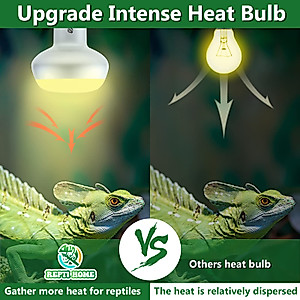 REPTI HOME Reptile Heat Lamp Bulbs Intense 100W 4 Pack, Reptiles & Amphibians UVA Basking Spot Lamp Bulb,Simulate Natural Sunlight Reptile Daylight Heat Bulb for Bearded Dragon, Snake