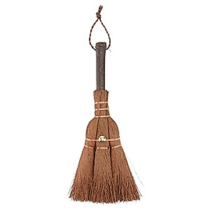 YARDWE Mini Palm Broom Natural Whisk Sweeping Hand Handle Broom Small Tea Ceremony Broom Desk Cleaning Brush for Dining Room Tables Countertop Brown 2