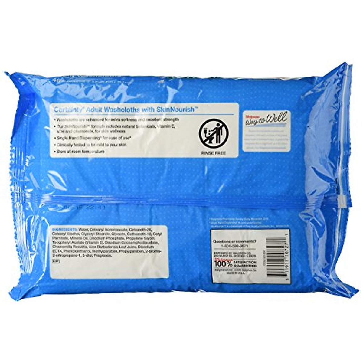 Walgreens Certainty Adult Disposable Washcloths, 48 ea