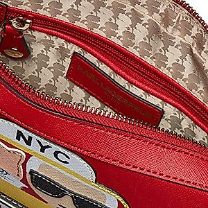 Karl Lagerfeld Paris womens Maybelle Camera Crossbody Bag Cross Body, Crimson Combo, One Size US