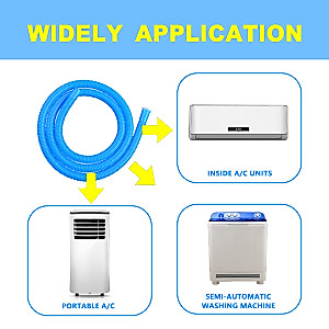 Forestchill Universal Drain Hose for Air Conditoner, Inlet Hose for Semi-Automatic Washing Machine, 5.2 Ft