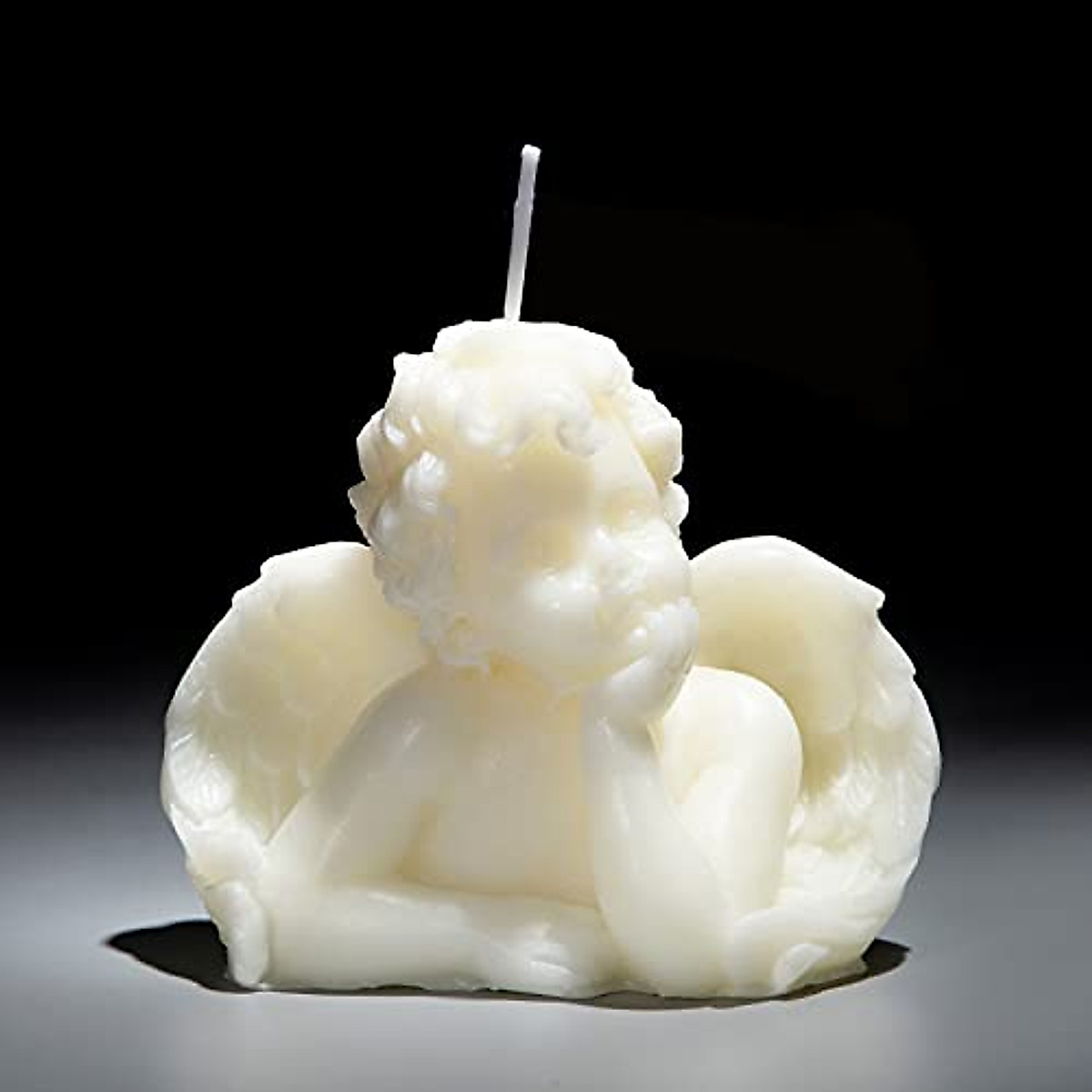 Nuanchu 2 Pieces Angel Candle Soy Scented Candle Wax Vegan Candle Cute Decorative Candle White Angel Candle Cake Candle Handmade Aesthetic Candle for Home Decor Bedroom Bathroom Wedding