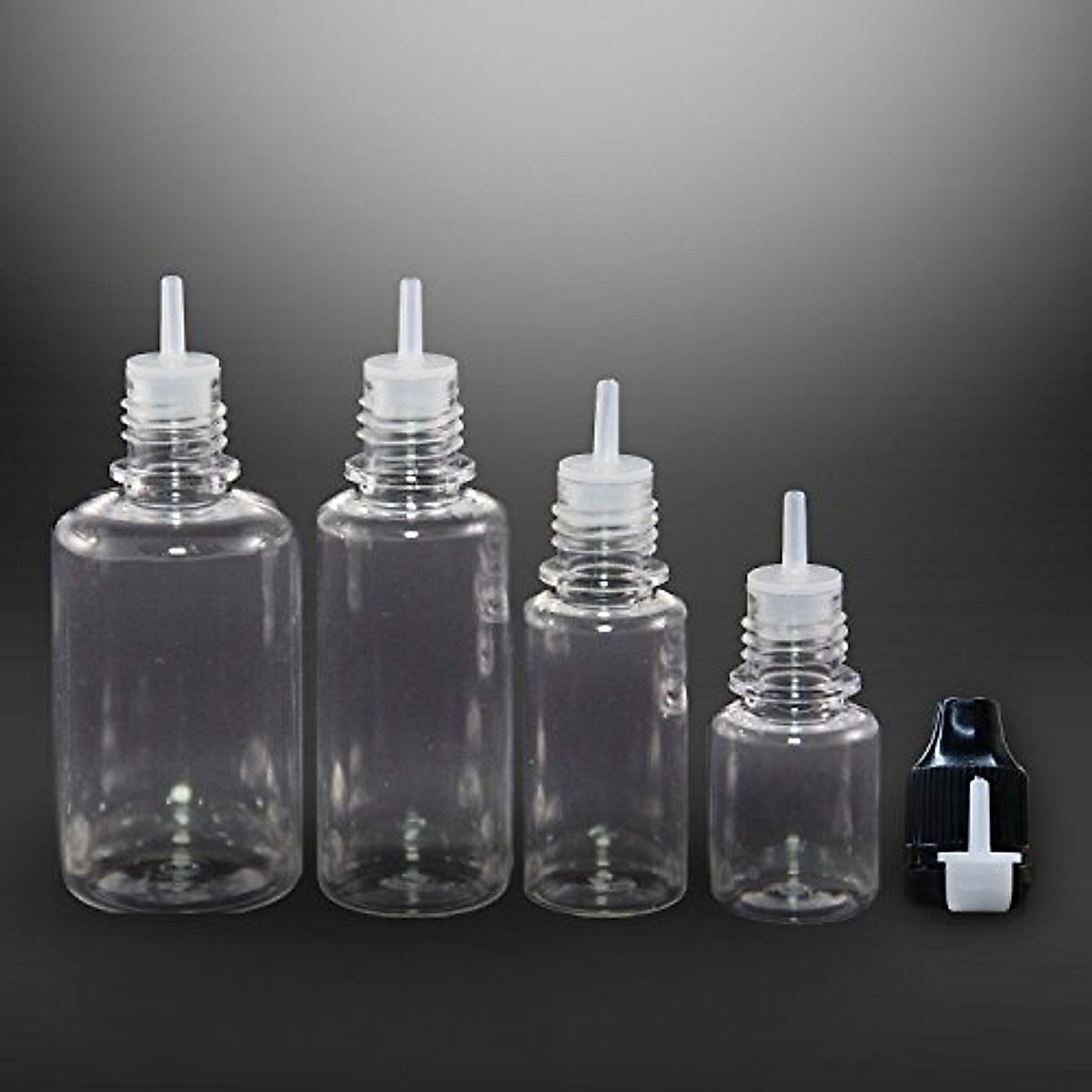 Magik 10~50 ML PET Dropper Bottles Squeezable Clear Eye Liquid Oil Empty Tip Cap Plastic Ejuice Childproof Filling Lot Sale (50 ml, Black, 20 Pack)