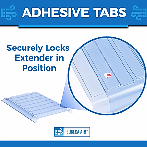 Eureka Air Under Furniture Magnetic Vent Extender, 1.0mm Thick Premium Material, Fits Floor Registers 10" and 12" Wide, Adjusts from 17" to 33" Long