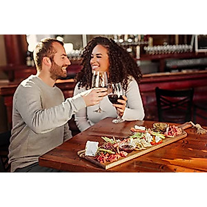 TOSCANA - a Picnic Time brand - Artisan 30" Acacia Charcuterie Board with Raw Wood Edge, Cheese Board, Serving Platter, (Acacia Wood)