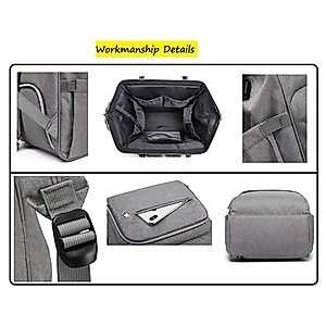 Diaper Bag Backpack, Large Baby Diaper Backpack Travel Diaper Bags with USB Charging Port