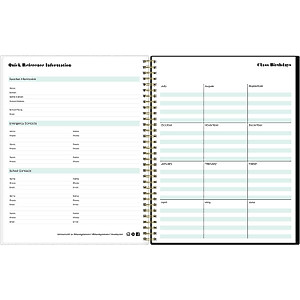 Blue Sky Undated Academic Year Teacher Weekly Lesson Planner, 8.5" x 11", Flexible Cover, Wirebound, Gale (136608-A23)