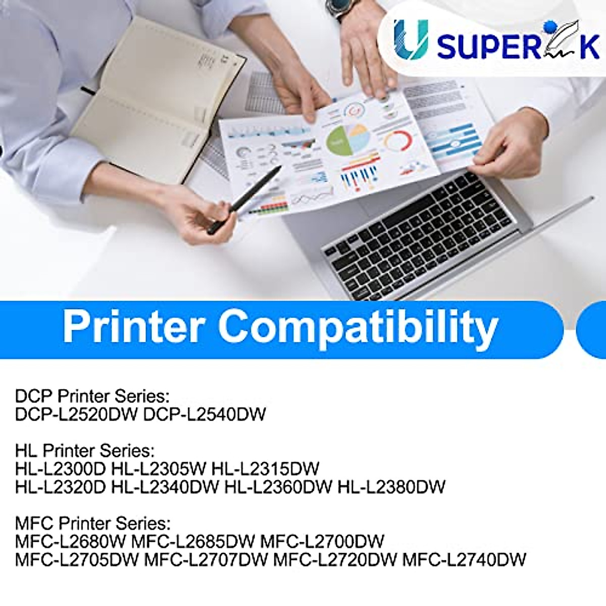 SuperInk Toner Cartridge Replacement Compatible for Brother TN630 TN660 TN-660 Use with HL-L2300D DCP-L2520DW DCP-L2540DW HL-L2360DW HL-L2320D HL-L2380DW MFC-L2707DW MFC-L2720DW Printer (Black 1 Pack)