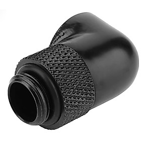 Dracaena 6 pack G1/4" thread Male to Female Extender Fitting, 90° Rotary Fitting Adapter Connector for Computer Water Cooling System, Black