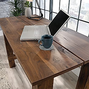 Sauder Boone Mountain Counter Height Dining Table, L: 55.12" x W: 25.59" x H: 35.39", Grand Walnut Finish