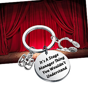 CENWA Stage Manager Keychain Drama Mask Jewelry Drama Major Gift It's A Stage Manager Thing You Wouldn't Understand (Manager Thing K)