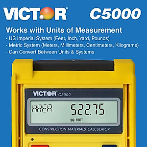 Victor C5000 Advanced Construction Calculator with Protective Case