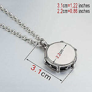 Drummer Gifts for Men and Women - Music Jewelry for Men and Women for Rock Drummers or Drumline Merch a Great Gfit for Drummers Men that play Rock Drums great Snare Drum Chain Gift for Drummer