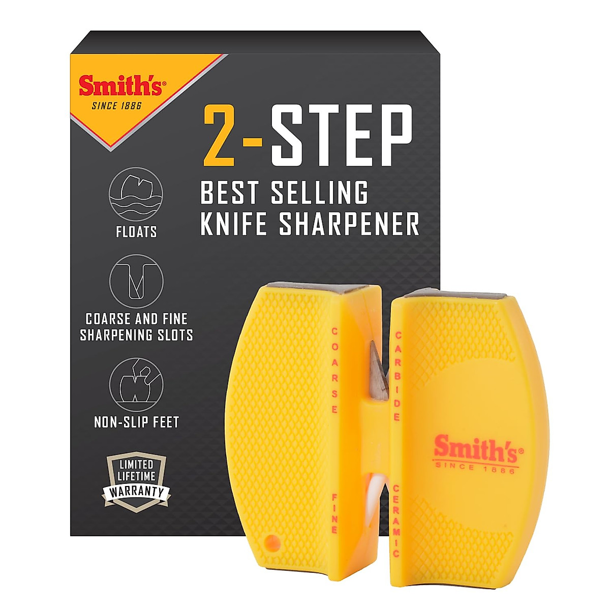 Smith's CCKS 2-Step Knife Sharpener , Yellow