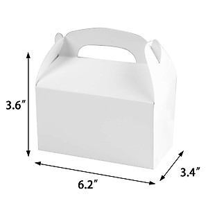 VGOODALL 35PCS White Color Treat Gift Paper Cardboard Favor box Candy Cake Box Gable Boxes for Birthday Party Wedding Gift Treat Box