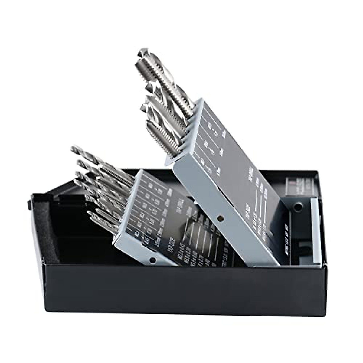 Accusize Industrial Tools 18 Pc Hss Tap and Drill Set, Metric, 0001-0052